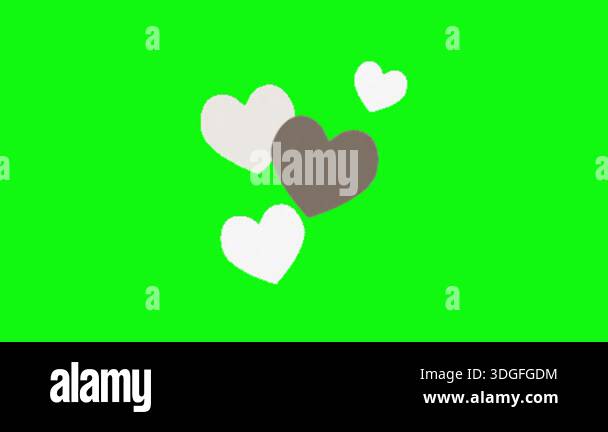 Love animation on green background Stock Video Footage - Alamy