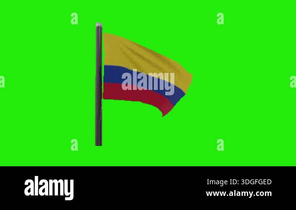 Colombia flag animation on green screen Stock Video Footage - Alamy