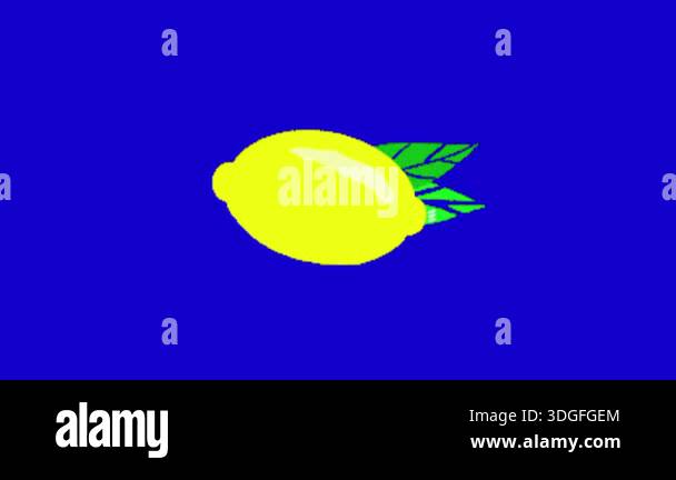 Lemon animation on blue background Stock Video Footage - Alamy