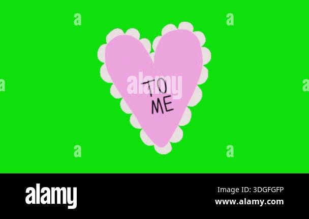 Love animation on green background Stock Video Footage - Alamy