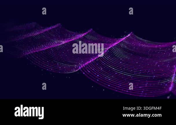 Abstract digital data stream in big data quantum computing. Concept for ...