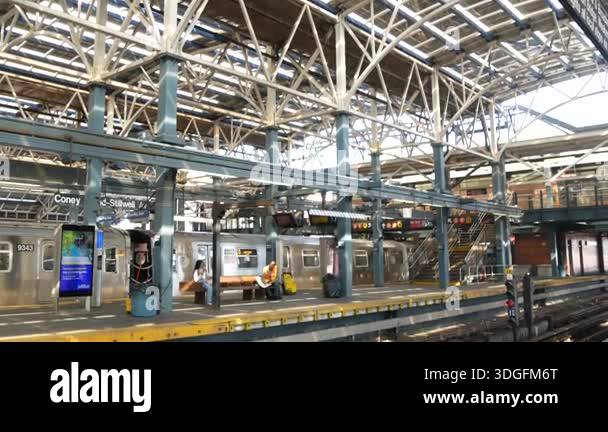New York City, United States - 3 Sept 2024: Brooklyn subway outdoor ...