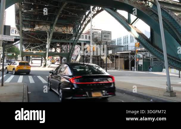 New York City, United States - 15 Sept 2024: 125 street elevated subway ...