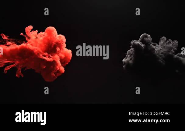 video presents a mesmerizing visual composition where bursts of red ...