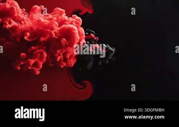 video presents a mesmerizing visual composition where bursts of red ...