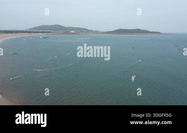 Aerial view of natural scenery and villages of Pingtan Island, Fuzhou ...