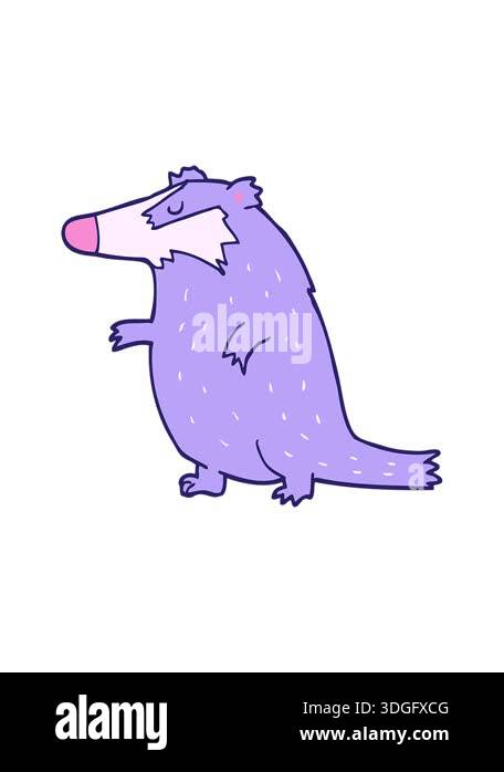 shine light effect animation of a badger Stock Video Footage - Alamy