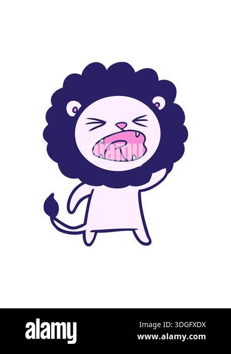 shaking motion animation of angry lion Stock Video Footage - Alamy