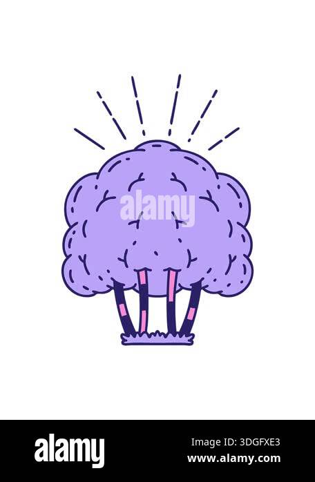 jiggle and pause animation of traditional tattoo style tree design ...