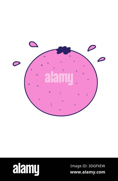 popping motion animation of cartoon orange Stock Video Footage - Alamy