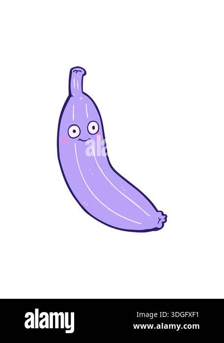 spinning motion animation of funny cartoon banana Stock Video Footage ...