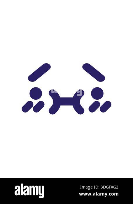 popping motion animation of embarrassed face drawing Stock Video ...