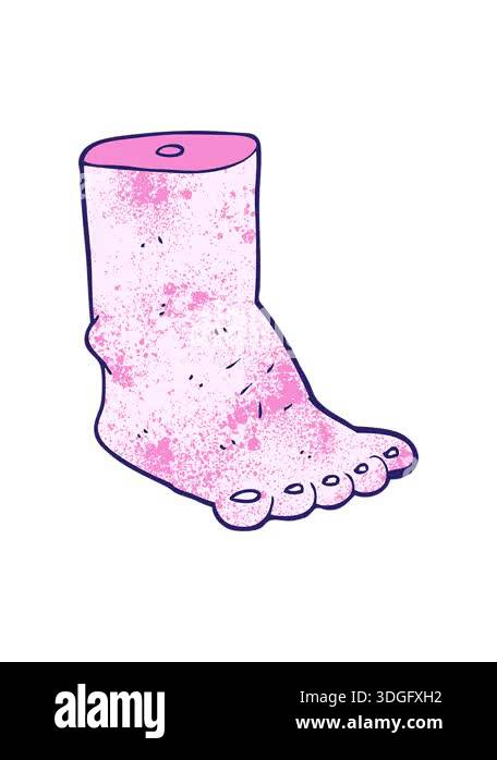 pixelize effect animation of freehand textured cartoon foot Stock Video ...