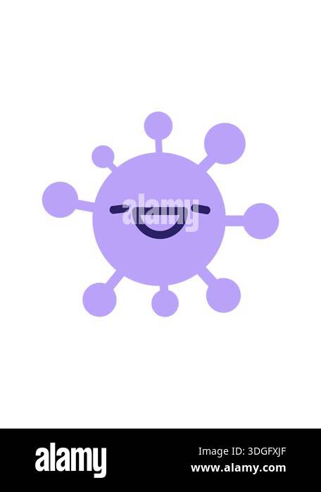 popping motion animation of a very happy virus Stock Video Footage - Alamy