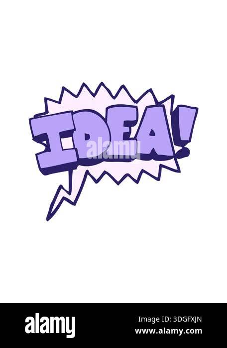 spinning motion animation of idea speech bubble Stock Video Footage - Alamy
