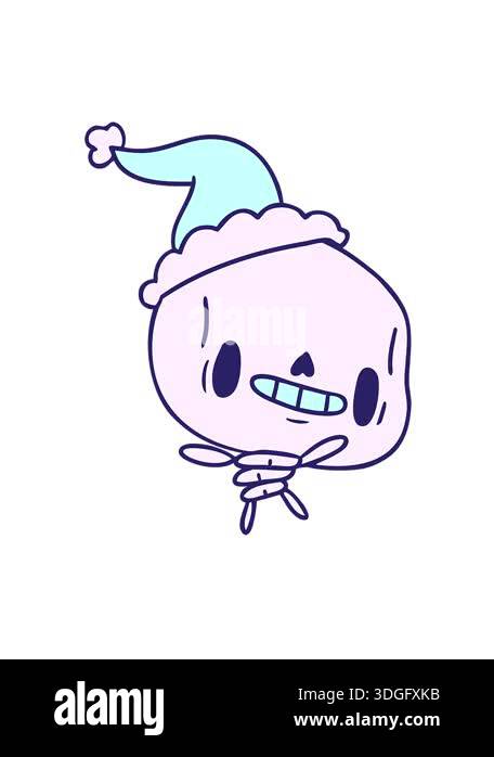 vibrating motion animation of hand drawn christmas image of kawaii ...