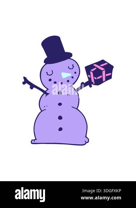 shaking motion animation of winter snowman Stock Video Footage - Alamy