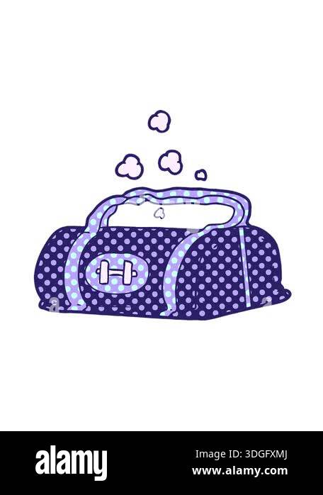 jiggle motion animation of cartoon gym bag Stock Video Footage - Alamy