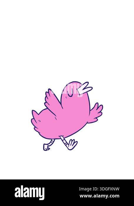 jumping motion animation of cartoon happy bird image Stock Video ...