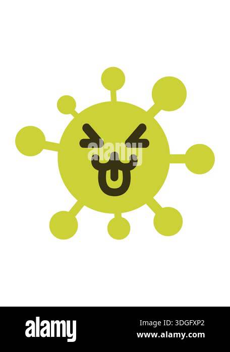 changing color animation of pleased cat virus Stock Video Footage - Alamy