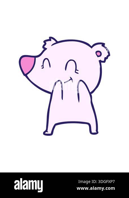 jiggle and pause animation of a polar bear cartoon Stock Video Footage ...