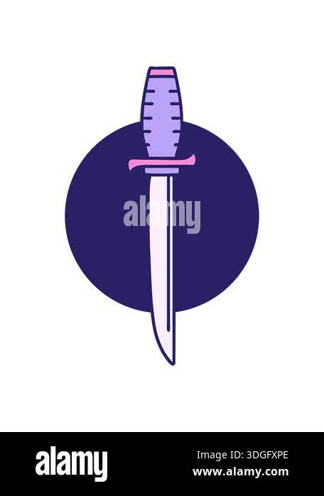 shaking motion animation of iconic tattoo style image of a dagger Stock ...