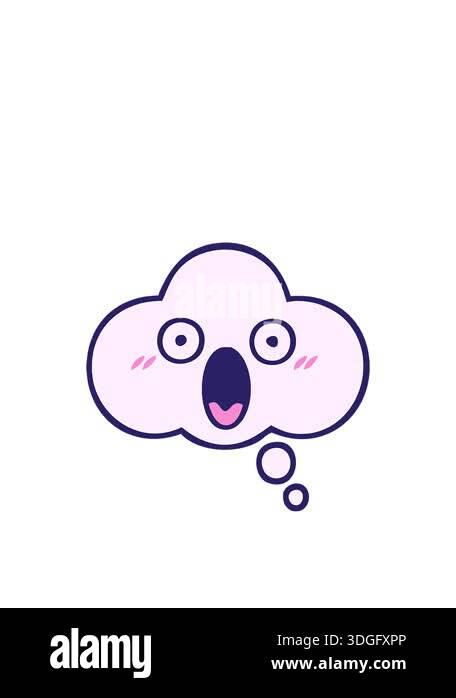 jumping motion animation of cartoon of a thought bubble design Stock ...