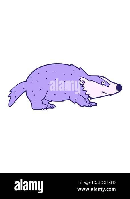 pixelize effect animation of cartoon badger Stock Video Footage - Alamy