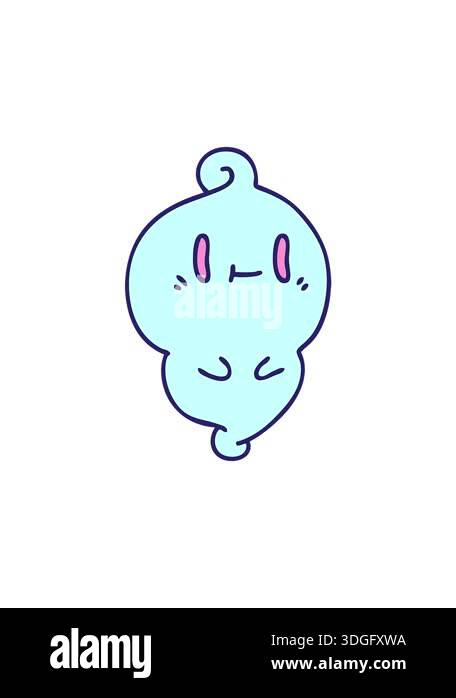 popping motion animation of happy halloween ghost Stock Video Footage ...