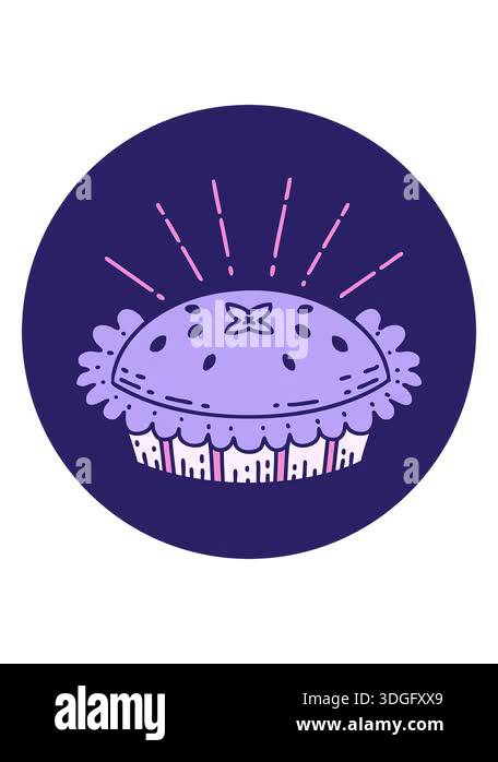 shine light effect animation of icon of a tattoo style amazing pie ...