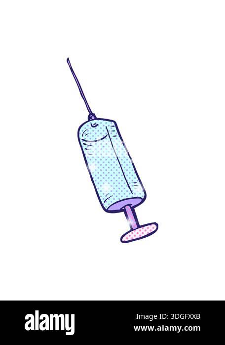 glitter effect animation of cartoon syringe Stock Video Footage - Alamy