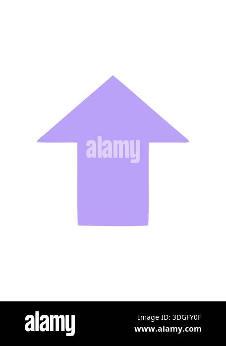 attention grabbing animation of cartoon of a flat color pointing arrow ...