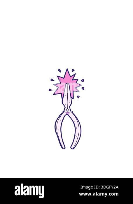 jumping motion animation of cartoon pliers Stock Video Footage - Alamy