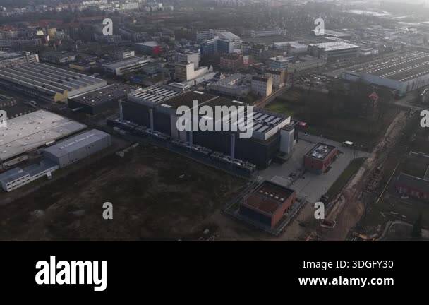 Aerial drone video of a Berlin datacenter, highlighting global cloud ...