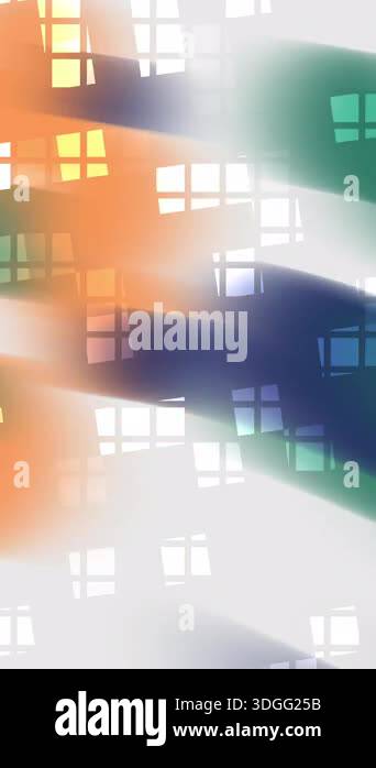 Abstract digital art featuring a blend of vibrant orange, green, and ...