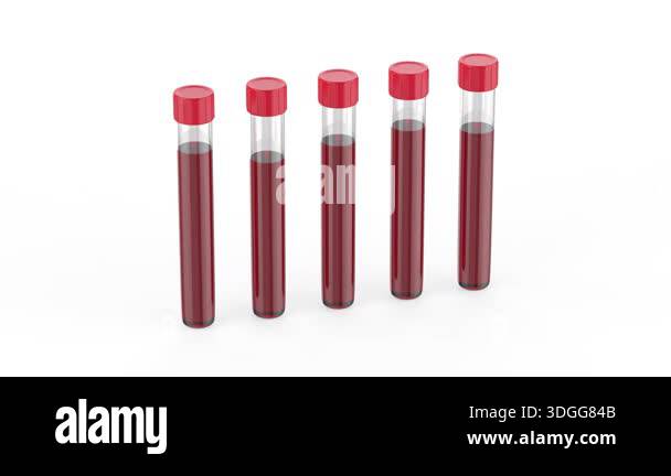 Row of test tubes with blood on white background Stock Video Footage ...