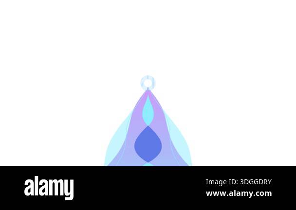 Abstract Motion Orb with Colorful Wave Tail 2D Animation. Light Orb and ...