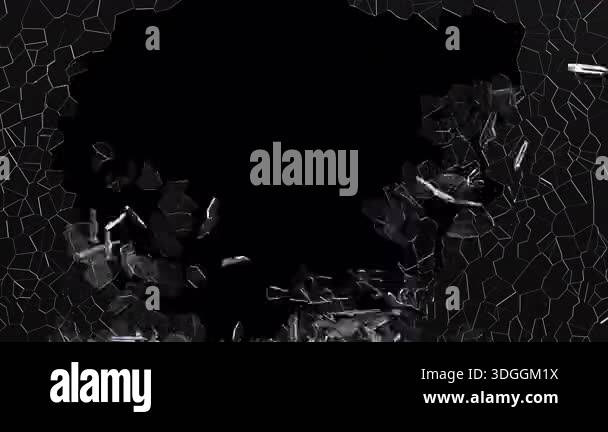 Glass panel breaking - shattered glass panel Stock Video Footage - Alamy