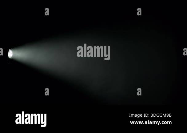 Real Filmed Cone Light Beam Overlay with Haze Isolated on Black ...