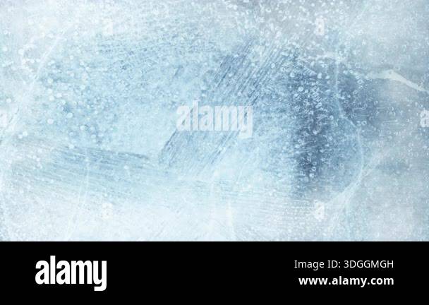 Super Slow Motion Shot of Ice Background and Gently Flowing Cold Smoke ...