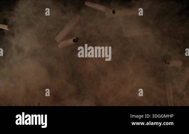 Flying Cinnamon Rolls Colliding in Mid-Air with Cinnamon Powder in ...