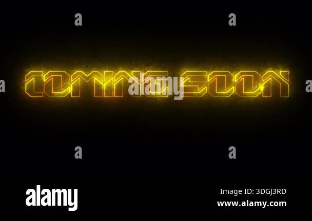 4K Movie Trailer Coming Soon Text Reveal. Coming Soon word text ...