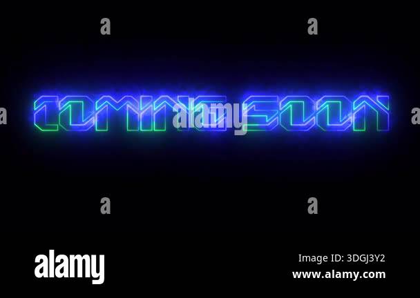 4K Movie Trailer Coming Soon Text Reveal. Coming Soon word text ...