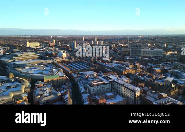 Newcastle upon Tyne: 4th Jan 2026: City skyline, aerial drone view of ...