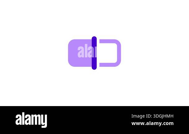 The split rectangle icon illustrates a toggle switch or a side-by-side ...