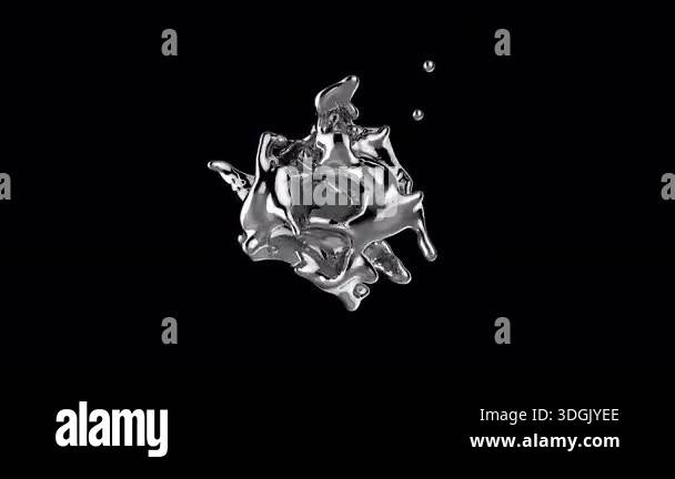 Liquid metal drop changing shapes and flowing Stock Video Footage - Alamy