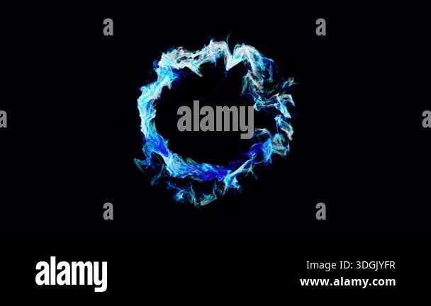 Looping blue inky smoke circle effect Stock Video Footage - Alamy