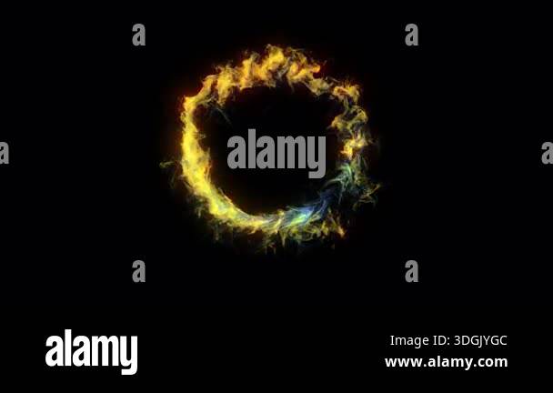 Looping orange and yellow inky smoke circle effect Stock Video Footage ...