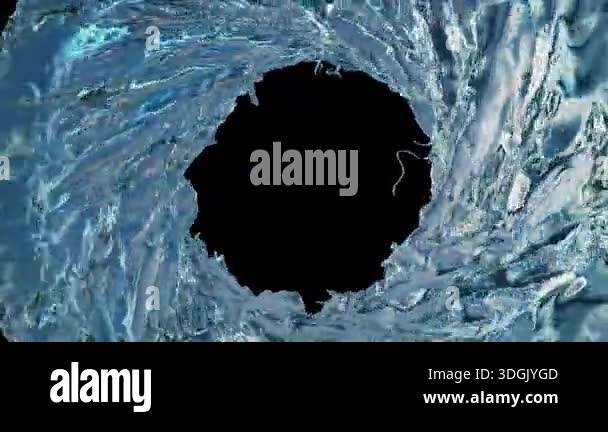 Twisting water tunnel, twisting whirlpool of water Stock Video Footage ...