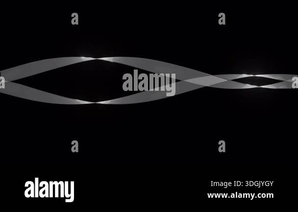 Spiraling curve ribbon shapes animated background Stock Video Footage ...